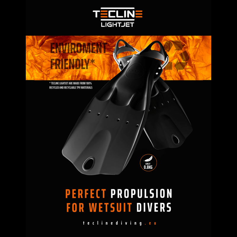TECLINE Light Jet Fins Flippers for Scuba Diving Technical Diving ...