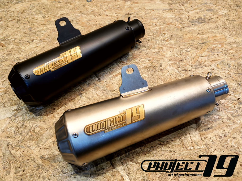 Classic Cafe Racer Project79 Universal Muffler 51mm Silver / Black ...