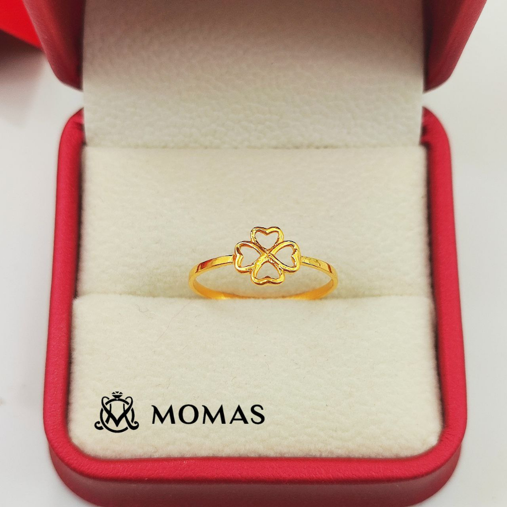Cincin Clover Emas 916 Original Cincin Emas 916 Tulen Cincin Love Emas ...