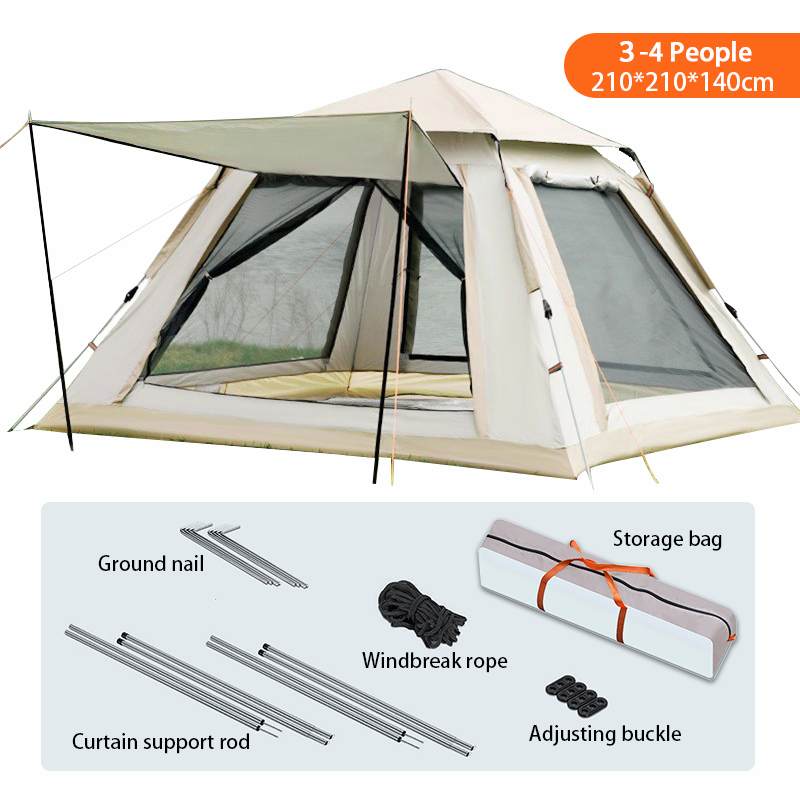 【24H SHIP】5-8 Person khemah camping waterproof tent flysheet Outdoor ...
