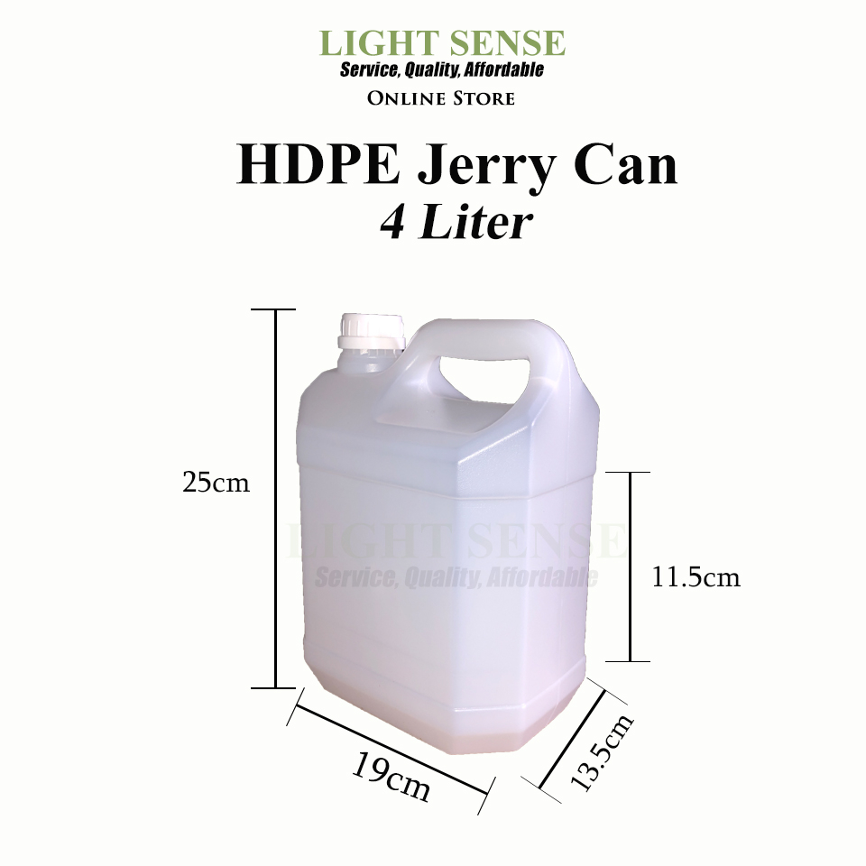 4Liter and 5Liter HDPE Jerry Can with White Cap and Insert / Botol Kosong 4L dan 5L dengan ...