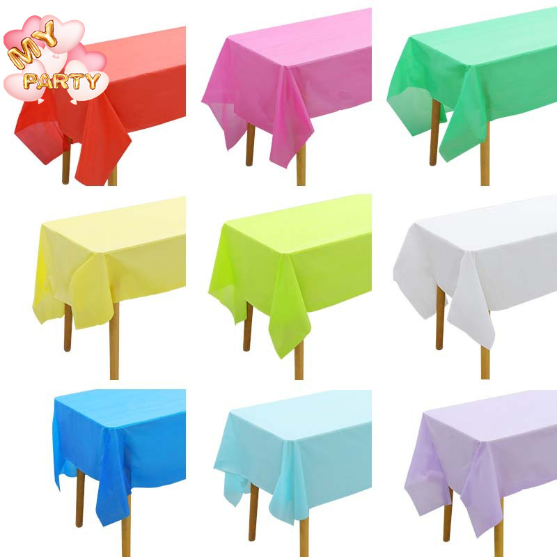 Table Cover Birthday Party Plastic Cover Disposable 137cm x 183cm ...