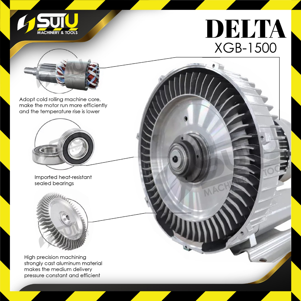 【POWERFUL】DELTA XGB-1500 / XGB1500 2HP Single / Three Phase Vortex ...