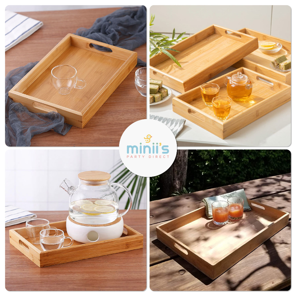 RAYA Miniis Dulang Kayu Wood Bamboo Trays wooden tray with handles ...