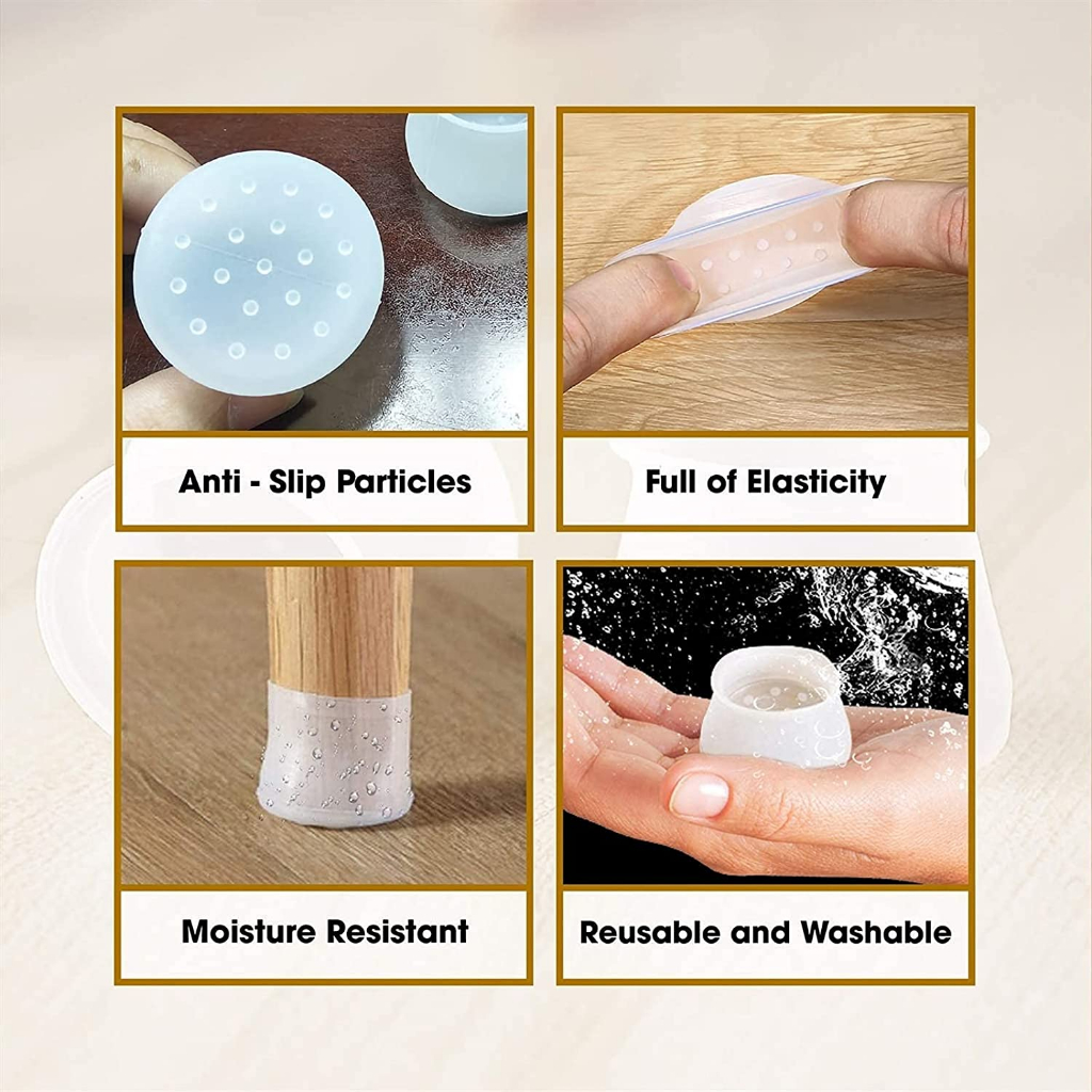 Chair Leg Protectors Cover, Table Chair Leg Mat Non Slip Table Chair ...