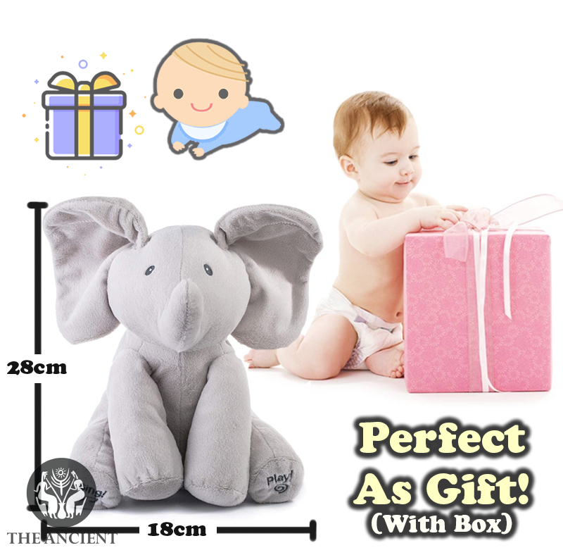 Singing Elephant Mainan Bayi: Peekaboo Flappy Baby Soft Plush Doll Toys ...