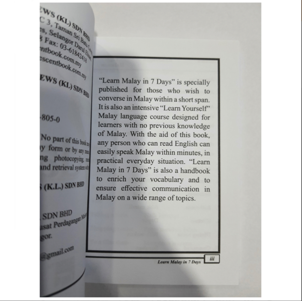 Learn Malay in 7 Days/ Belajar Bahasa Melayu dengan Cepat | Shopee Malaysia