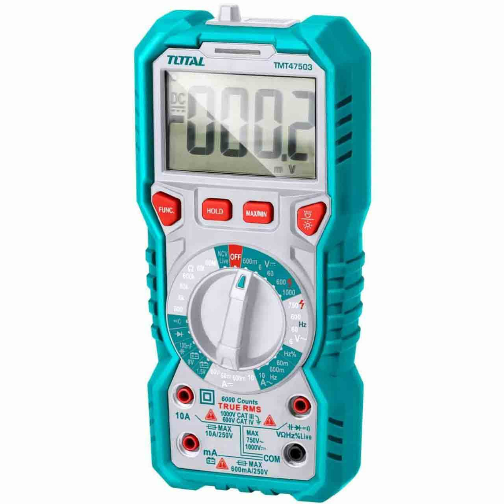 Total Digital Multimeter TMT47503 Voltage Tester 6000 Counts Digital ...