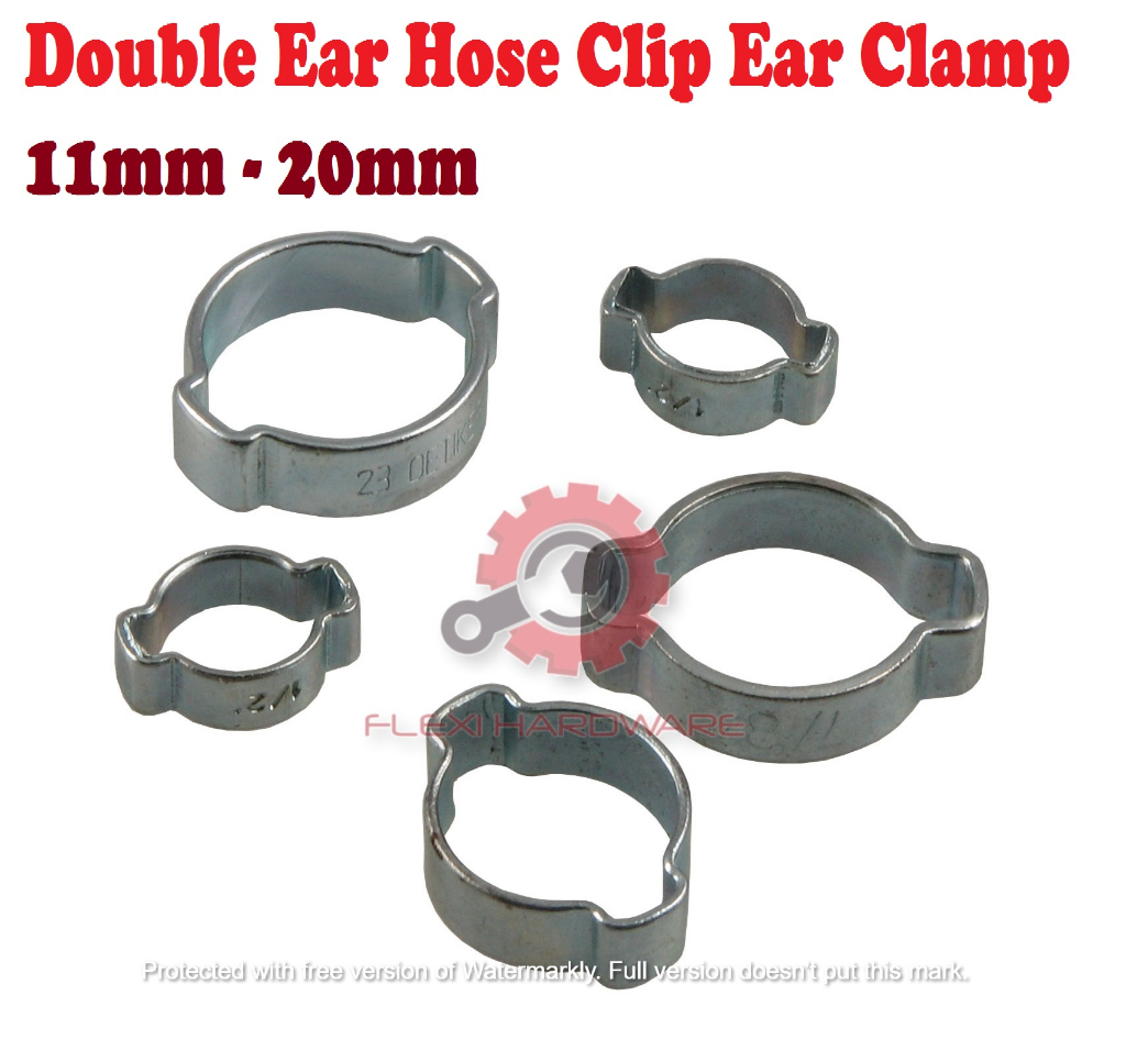 Double Ear Hose Clip Ear Clamp 11mm - 20mm | Shopee Malaysia