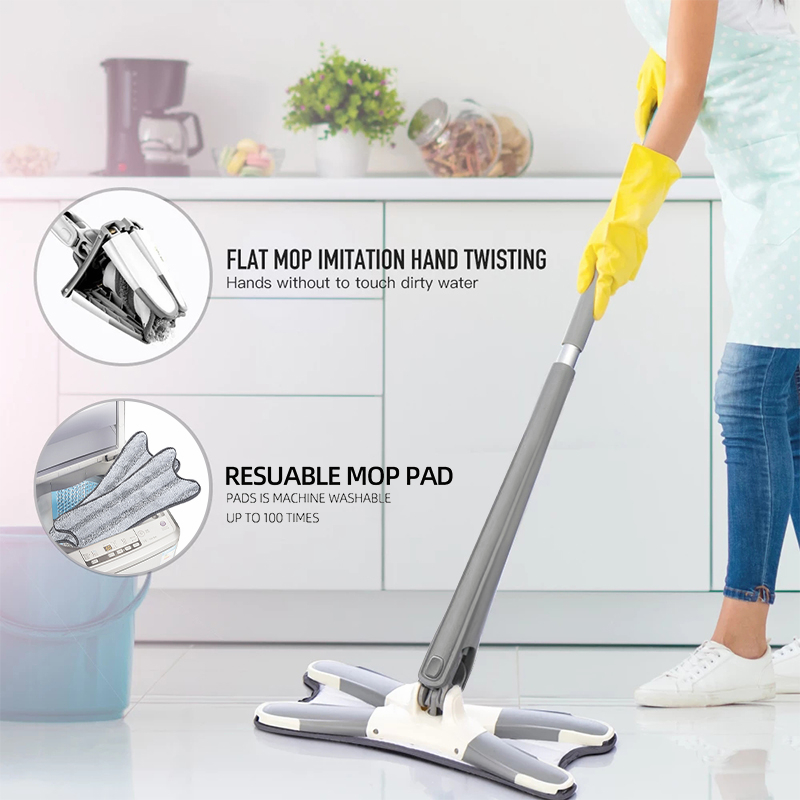 X Type Butterfly Shaped Mops Head Replacement Reusable Flat Household ...