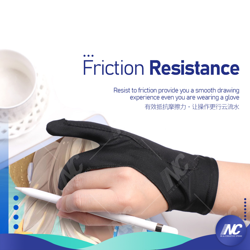 Palm Rejection Glove for Artists - Drawing Accessory for iPad, Wacom ...