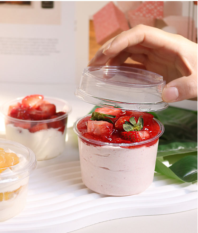 Disposable Pudding Cup / Jelly Mousse Tiramisu Cup With Lid ...