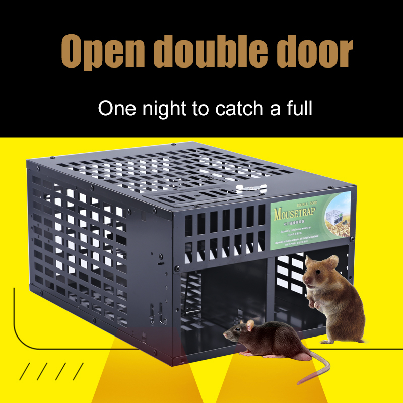 🔥🔥【In Stock】2 door Reusable Smart Mouse Trap Plastic Smart Rat Trap Rat ...