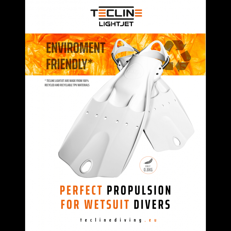 TECLINE Light Jet Fins Flippers for Scuba Diving Technical Diving ...