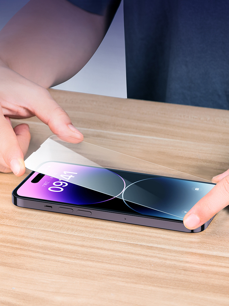 No Border Full Screen Transparent Arc Edge Tempered Glass for iP 16/15 ...