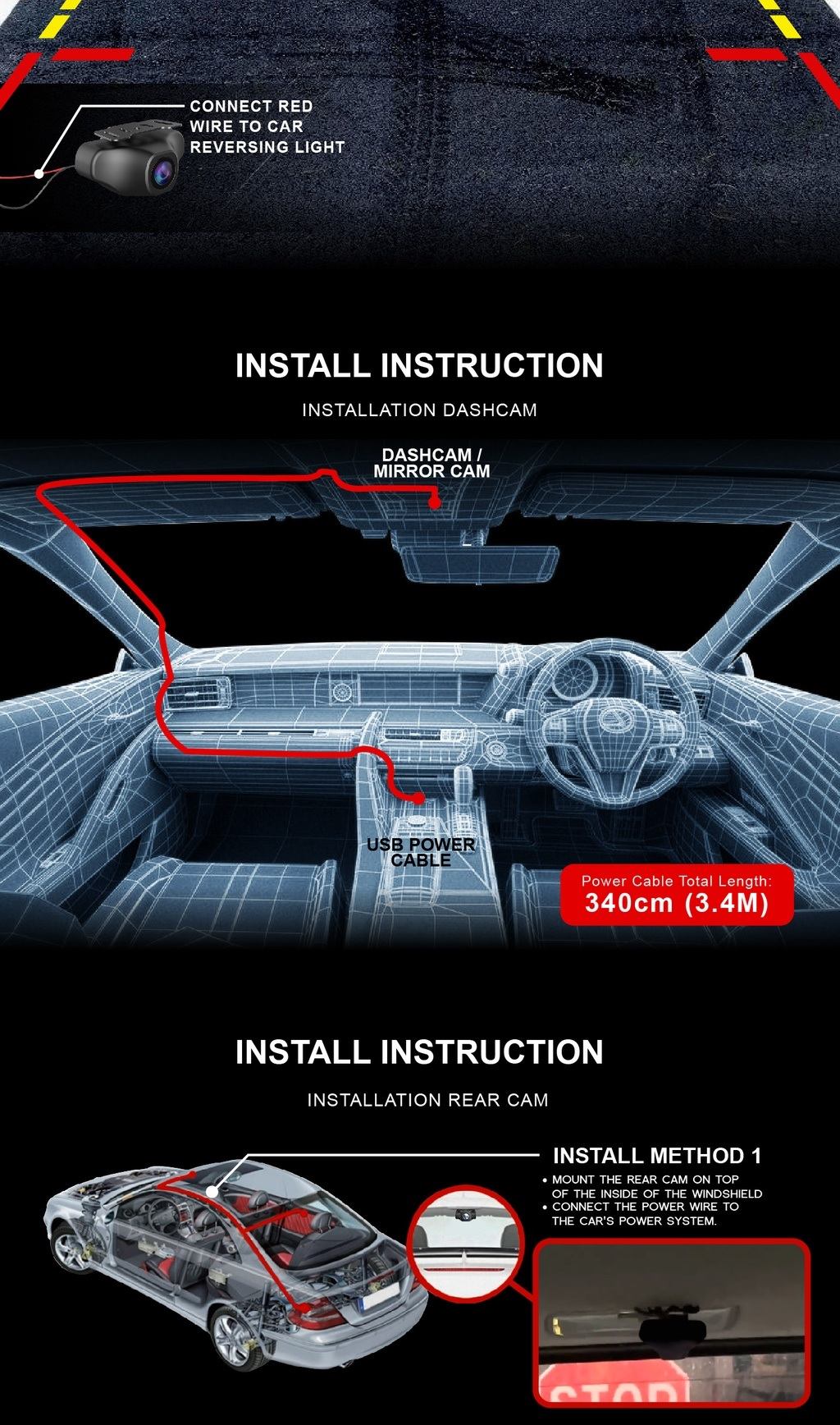 AZDOME M27S Full HD Dual Channel Front & Rear DashCam Night Vision ...