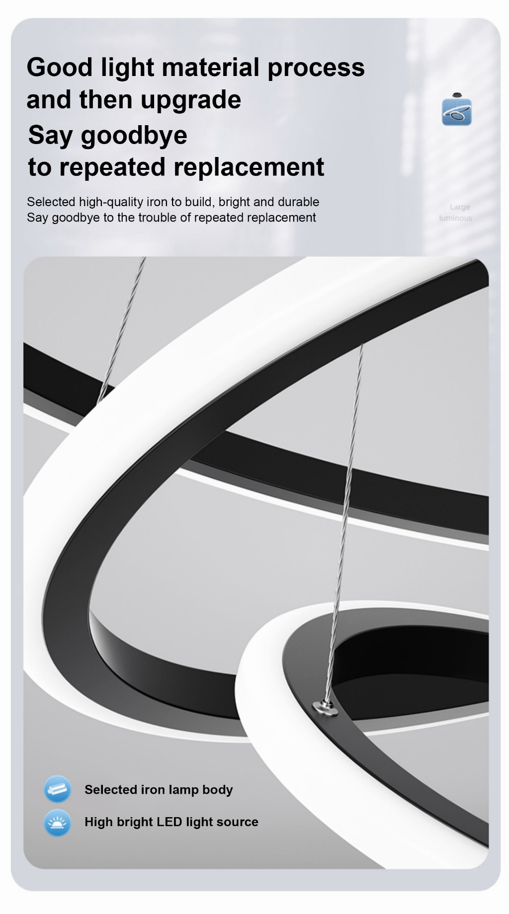 Ceiling light Lampu Ceiling Modern Pendant Lamp Led Rings Circle ...