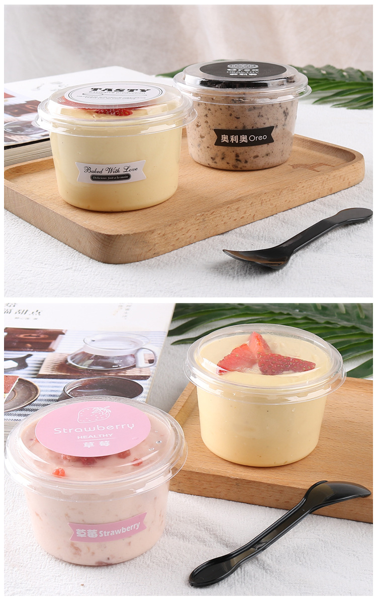 Disposable Pudding Cup / Jelly Mousse Tiramisu Cup With Lid ...