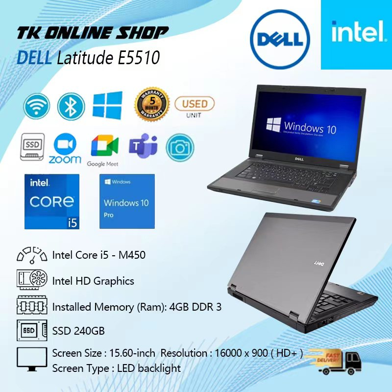 Laptop DELL Latitude E5410 LED 15. 6inch (Intel®i5 - M450 Gen /RAM 4GB ...