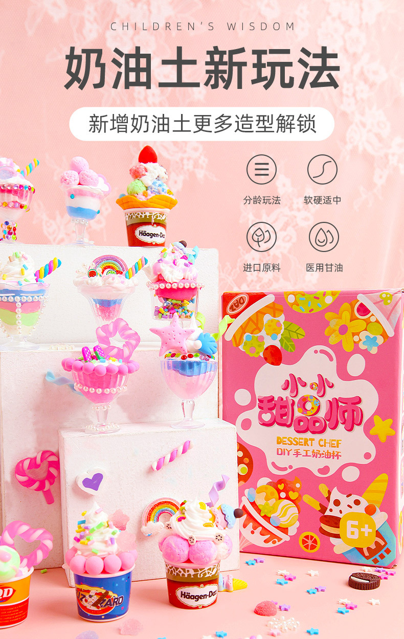 DIY Ice Cream Beverage Cup Cake Pack Simulation Cream Glue Art Craft ...