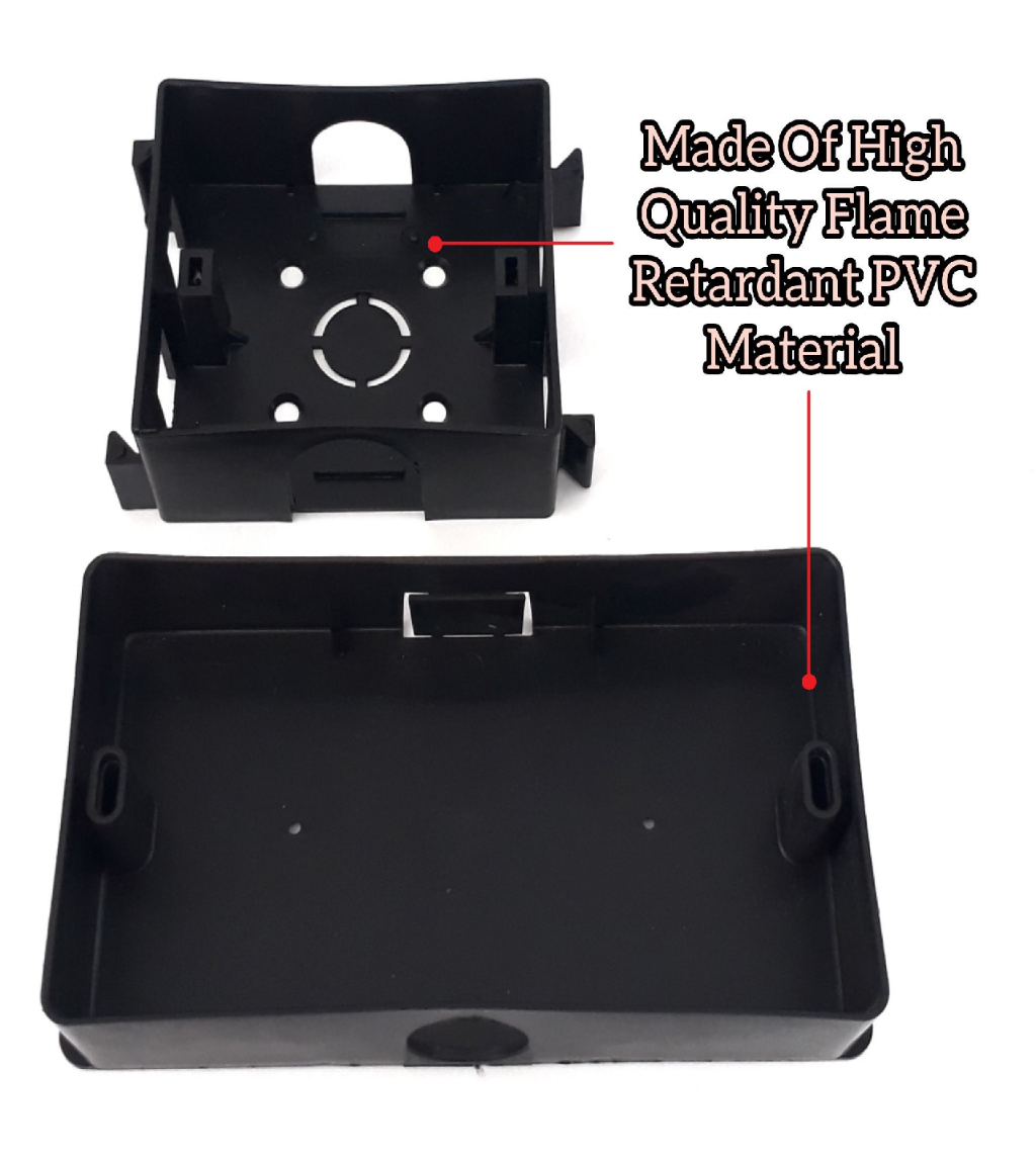 Pvc Electrical Conceal Box Black Box Base Joint Single Double Kotak ...