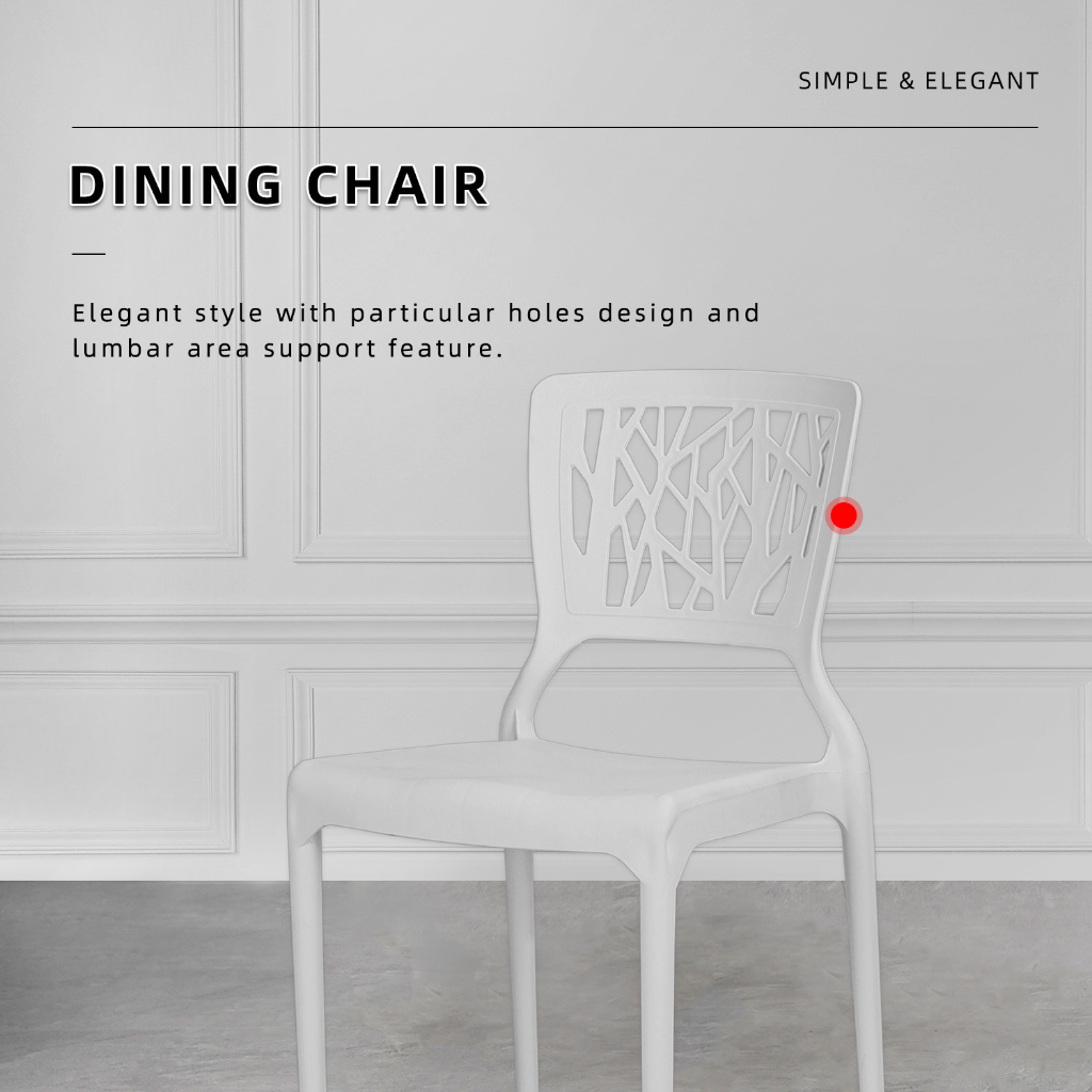 3V 2PCS Modern Stackable Dining Plastic Chair - 3VIZ701Y/3VEL701 ...