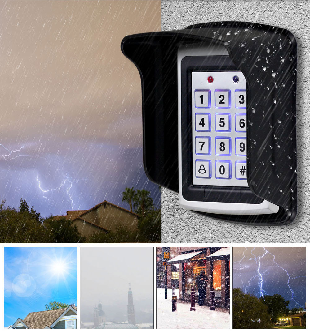 Black Rainproof Cover for RFID Door Access Control Keypad Waterproof ...