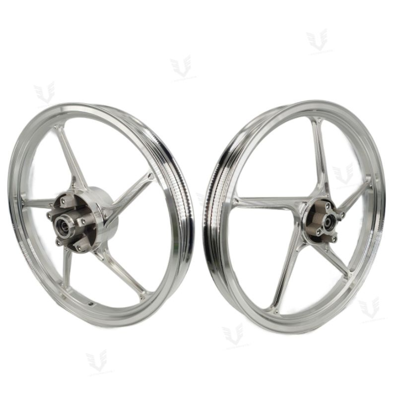 AJI RACING AJI 511 SPORT RIMS FULL CNC CHROME RS150 RSX Y15ZR V1 Y15ZR V2 Y16ZR RACING RIM ...