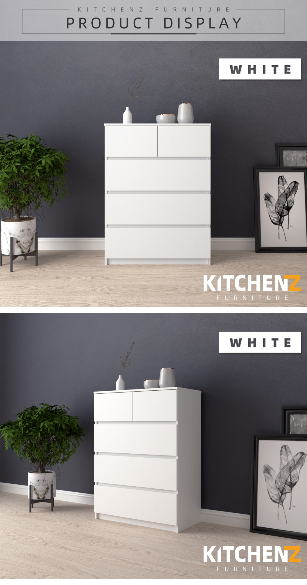 KitchenZ 4 Layer Chest Drawer 5 storage drawer Almari Laci Layer Drawer ...