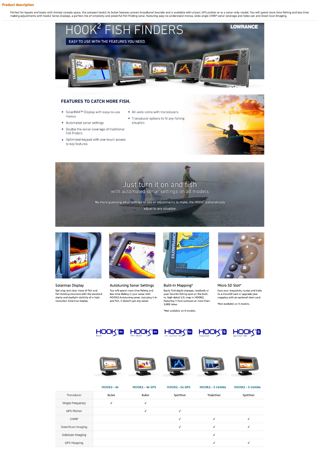 Lowrance Hook2 4x Fish Finder | Garmin Striker | Lucky | Shopee Malaysia