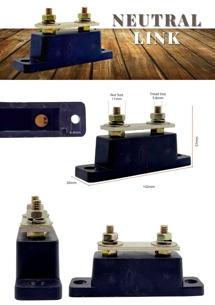 2 Screw Neutral Link Bolt & Nut For MCCB Neutral Link Bar 2 Bolt Nut ...