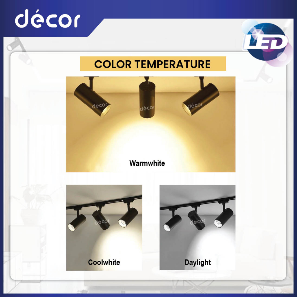 [ 3 YEARS WARRANTY ] LED Track Light 7W 12W 20W 35W Spotlight Ceiling ...