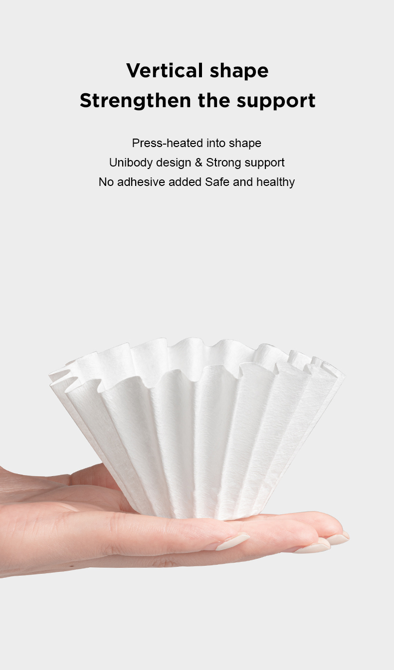 TIMEMORE Wave Basket Paper Filter 01, Box of 50 pcs (Compatible with ...