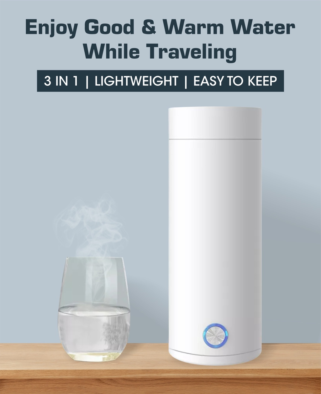 [Malaysia 3 Pin Plug] Portable Mini Travel Electric Kettle 400ML Water ...