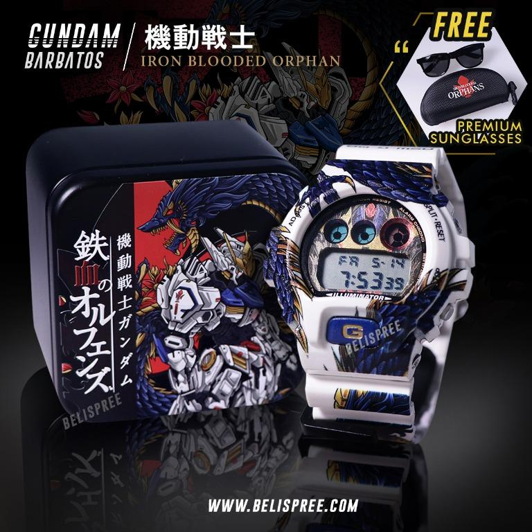 Premium Gundam Barbatos G-Shock Watch Special Custom Design Gundam ...