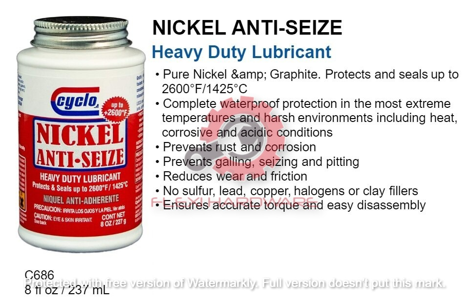 Cyclo Nickel Anti Seize Compound High Temperature - Heavy Duty ...