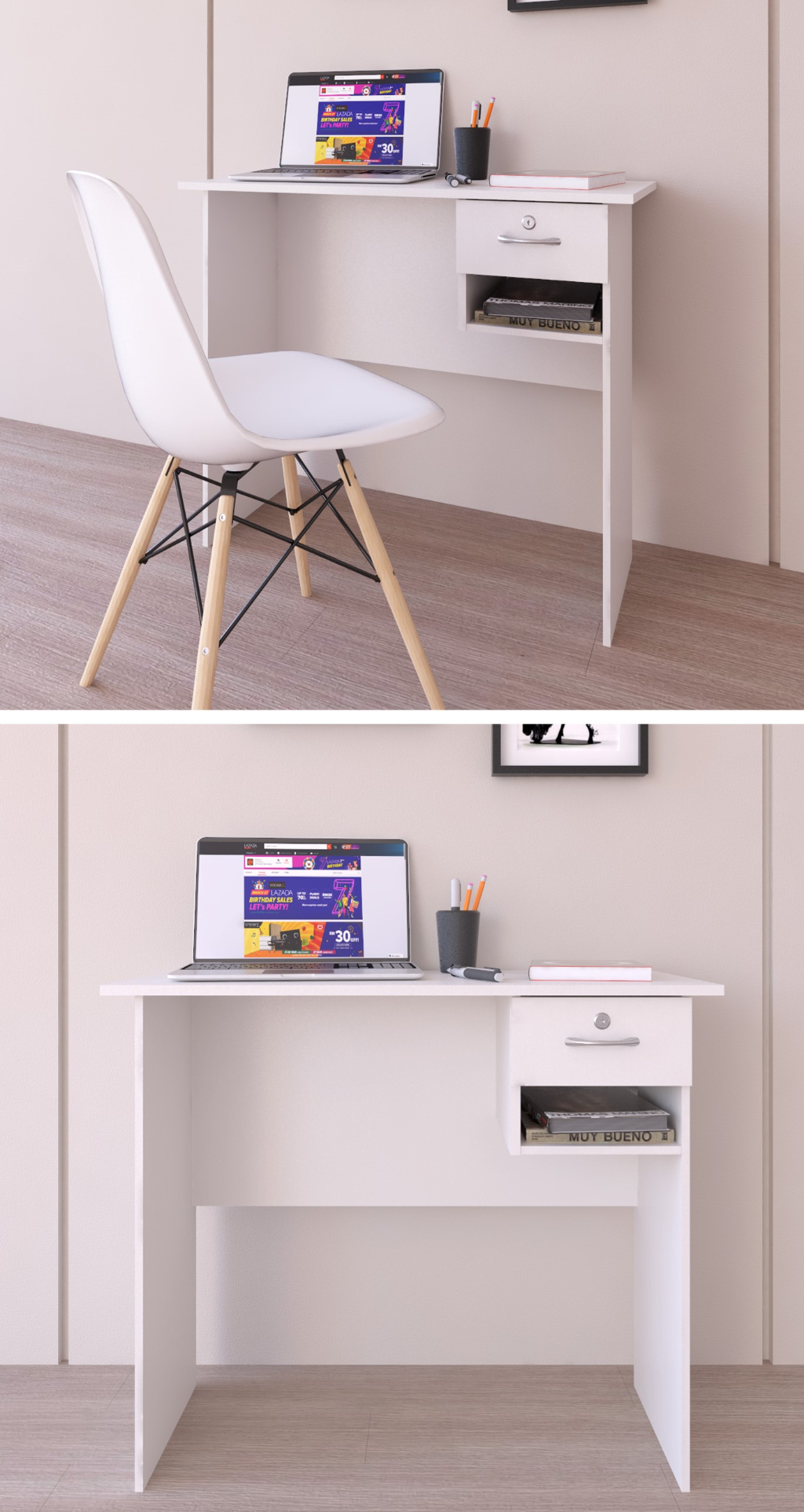 KitchenZ 3Ft Study Desk Writing Table Meja Belajar Office Table Study ...