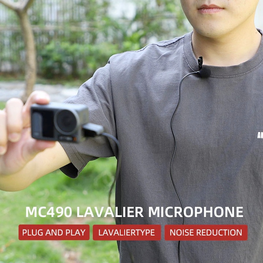 SUNNYLIFE MC490 Lavalier Microphone Lav Mic Live Vlog Video Recording ...