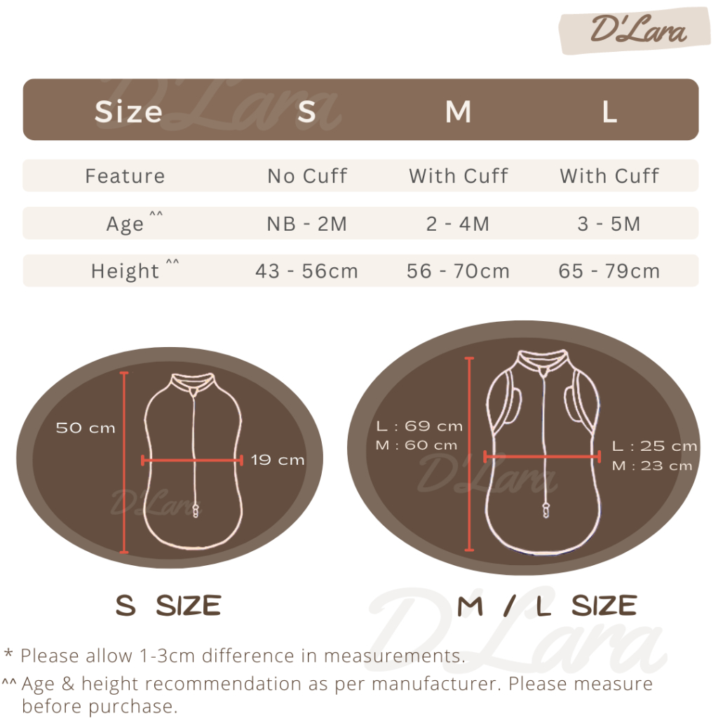 Newborn Baby Cocoon Swaddle Bag with Cuff | Transitional Swaddle | Baby ...