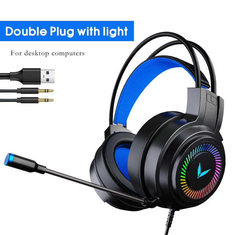 [24h delivery] G60 Game Headset RGB Stereo Wired Headphone High ...