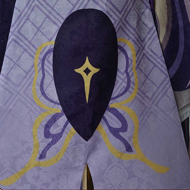 Raiden Shogun Cosplay Genshin Impact Costume Jacquard Fabric Uniform ...
