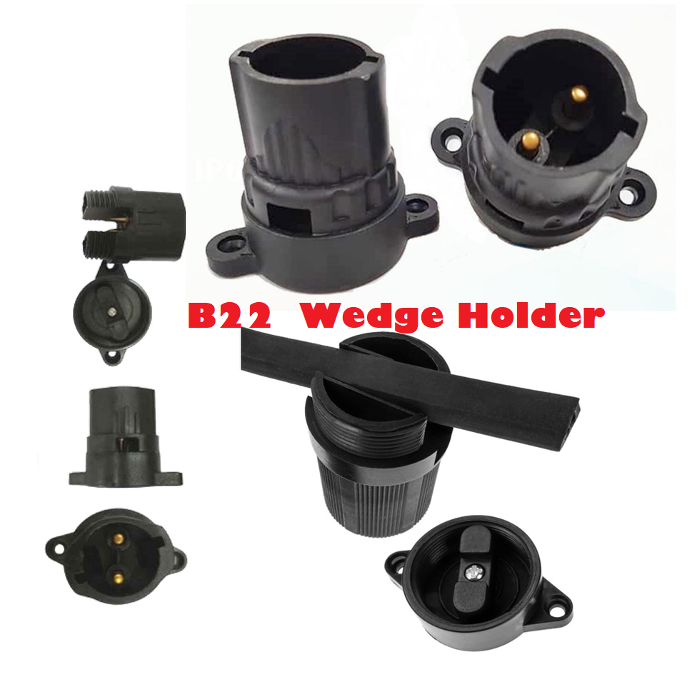 E27 B22 Wedge Holder Waterproof Holder for Colour Bulb Socket Light ...