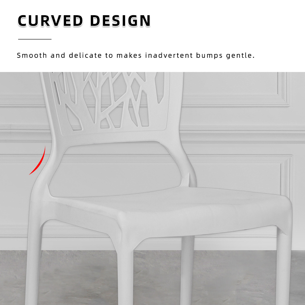 3V 2PCS Modern Stackable Dining Plastic Chair - 3VIZ701Y/3VEL701 ...