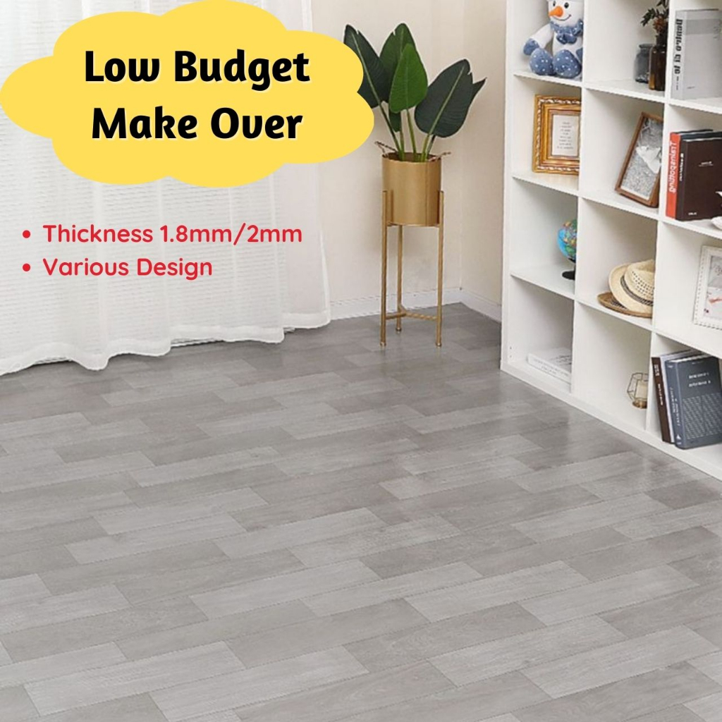 Thick Tebal 2MM Tikar Getah Lantai Modern 3D PVC Flooring Carpet Vinyl ...