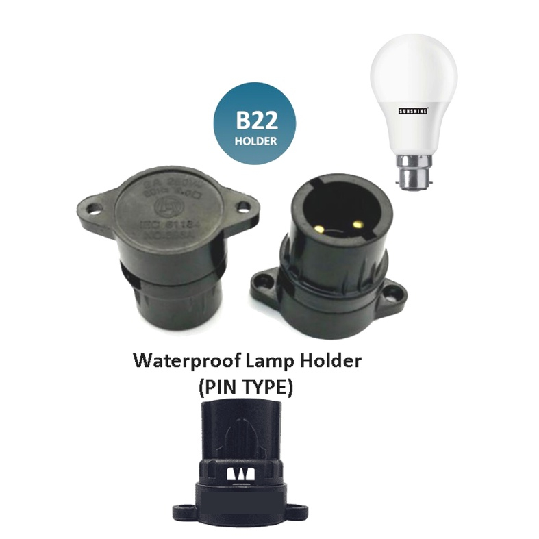 E27 B22 Wedge Holder Waterproof Holder for Colour Bulb Socket Light ...