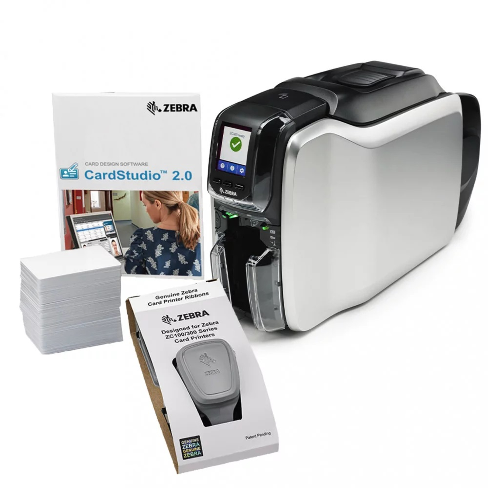 Zebra ZC300 Single-sided & Dual Sided ID Card Printer | Shopee Malaysia