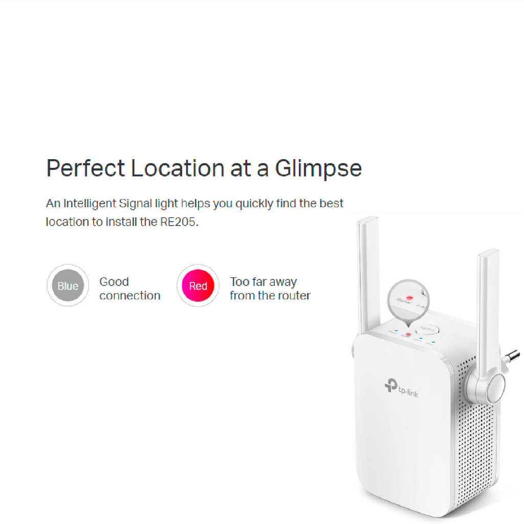 TP-Link RE205 AC750( 2.4GHz + 5GHz ) Onemesh Dual Band Wireless Wifi ...