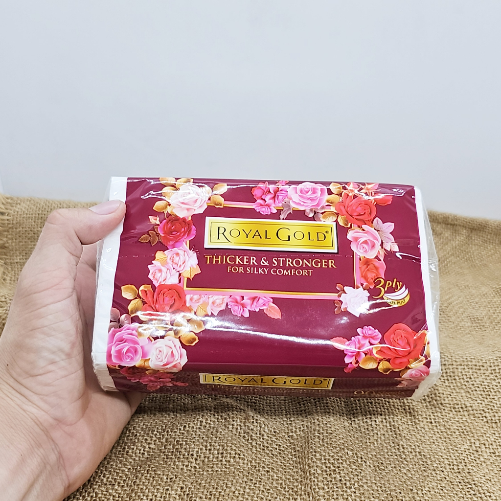 Royal Gold 3ply 100% Pulp Tissue (90’s Sheets / Helai) Thicker and ...