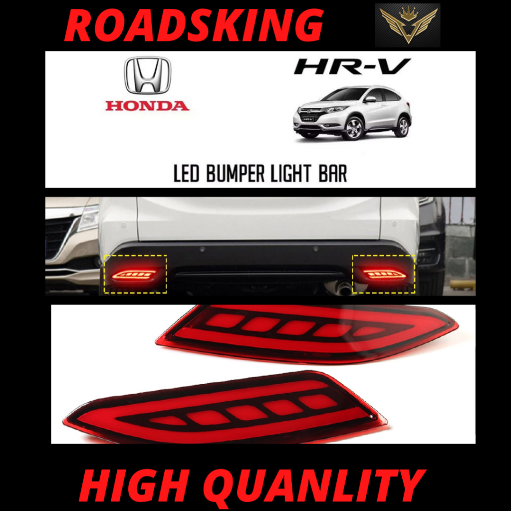 3 IN 1 HONDA HRV HR-V REAR BUMPER REFLECTOR BRAKE LAMP LIGHT LED ...