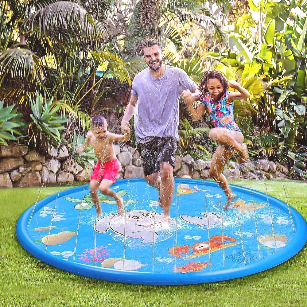 HLS 100cm 170cm Fountain Splash Sprinkler Water Pad Children Kids ...